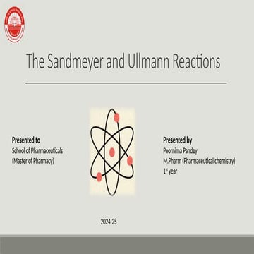 Named reactions ( Sandmeyer and Ullmann reaction) | PPTX
