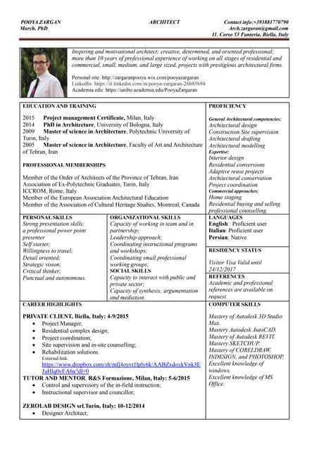 Resume - Prof. Felix Ramos, PhD | DOC | Postgraduate Education ...