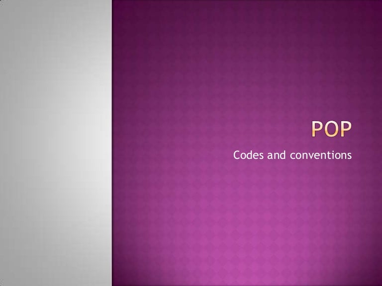 Pop Codes And Conventions pop-codes-and-conventions