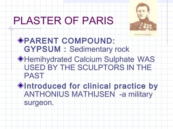 POP PLASTER AND CAST TECHNIQUES | PPT