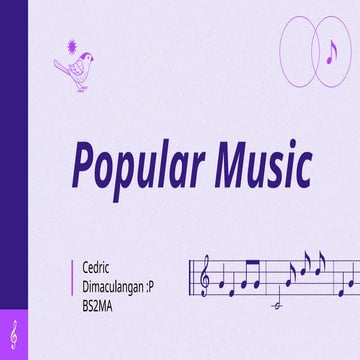 POP MUSIC/POPULAR MUSIC Learn History of Pop Music | PPTX