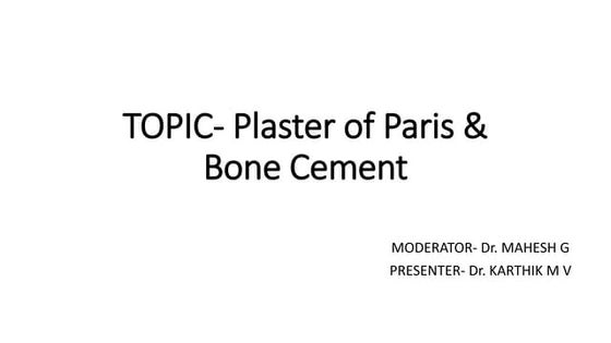 Principles of POP Casting | PPTX