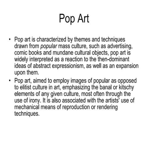 Pop Art | PPT