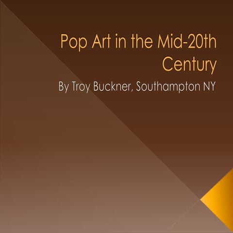 Modern Art Movements - Pop Art | PPTX