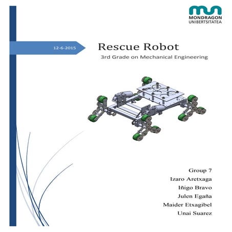 Designing, verifying and producing of a rescue robot prototype | PDF ...