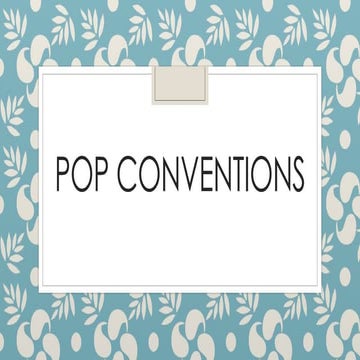 Conventions of pop music | PPTX