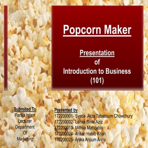 Popcorn maker | PPT
