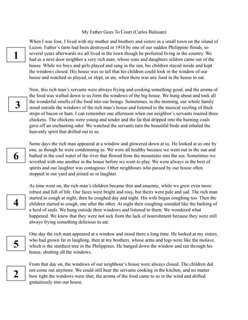 My Father Goes to Court by Carlos Bulosan | PPTX