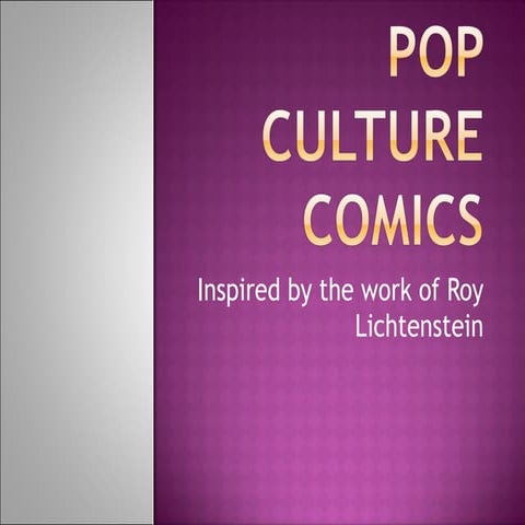 Pop culture comics | PPT