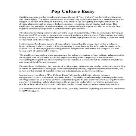 Sample Essays For Kids | PDF