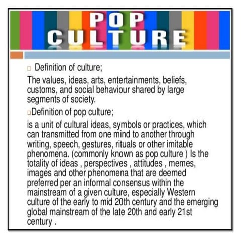 Pop Culture Lesson 1 | PPT