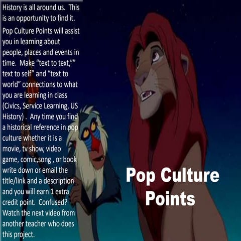 Pop Culture Points | PPTX | Education