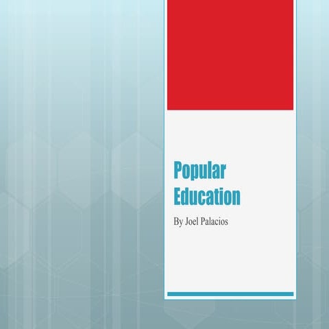 Popular Education | PPTX