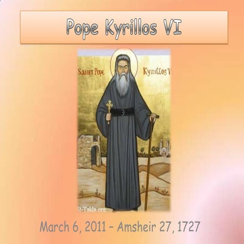 Pope kyrillos vi | PPTX