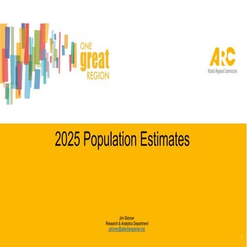 Population Estimates 2025 Regional Snapshot 08.11.25