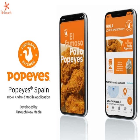 Popeyes Spain iOS & Android Mobile Application Development by Airtouch ...