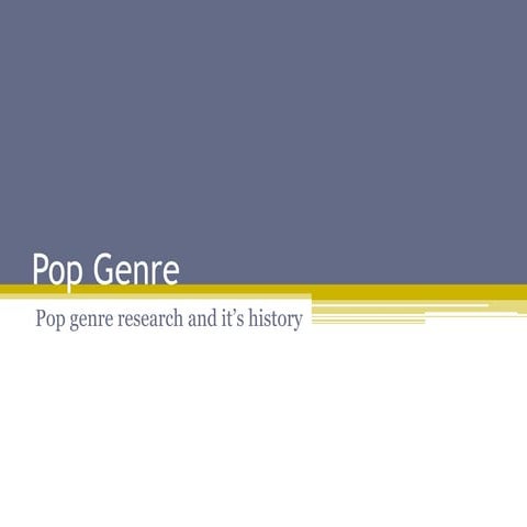Pop genre | PPTX