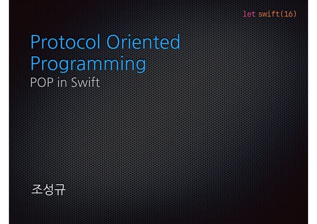 Protocol Oriented Programming In Swift Ppt 8689