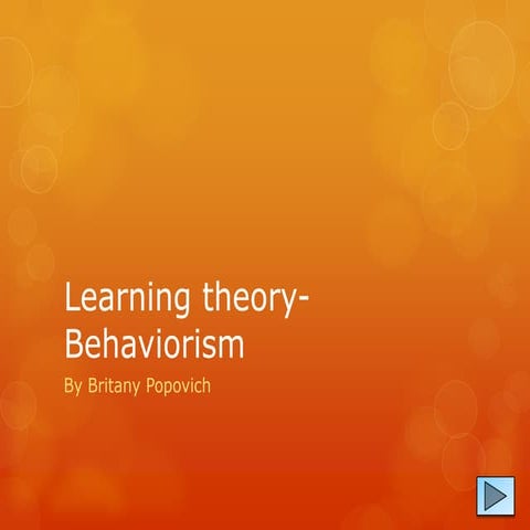 Popovich behaviorism | PPTX