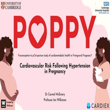 The POPPY STUDY (Preconception to post-partum cardiovascular function ...