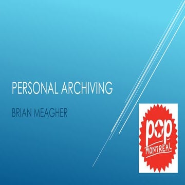 Personal Archiving Project Management | PPT