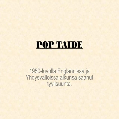 Pop taide | PPT