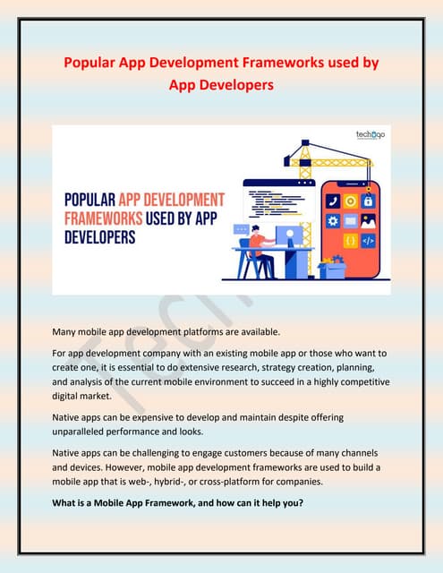 Top Mobile App Development Frameworks for 2025 | PDF