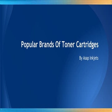 Toner Cartridge Printer | PPTX