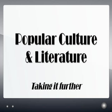 Popular Culture Theories | PDF
