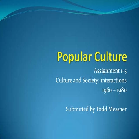 Popular Culture Assignment 1 5 | PPT
