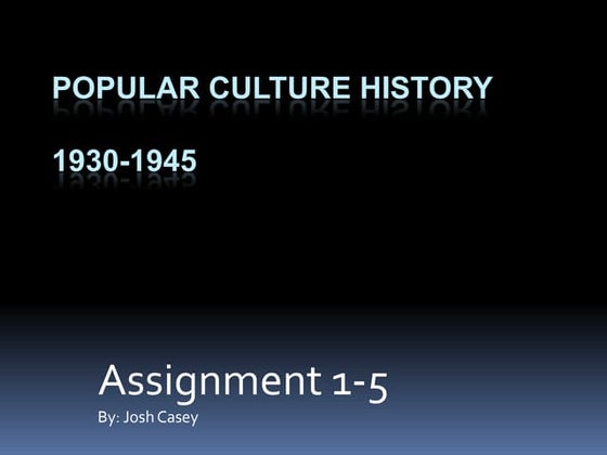 POP CULTURE 1945-1960 | PPT