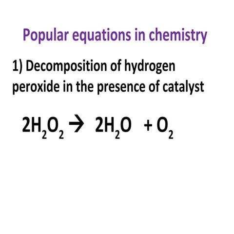 Popular equations in chemistry | PPT