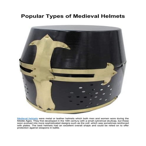 Popular Types of Medieval Helmets | PDF