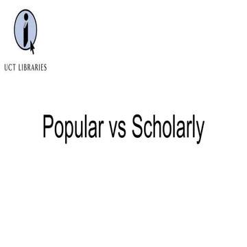 Popular vs scholarly | PPT
