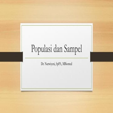 Populasi dan sampel | PPT