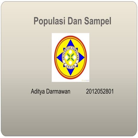 Populasi dan sample | PPT