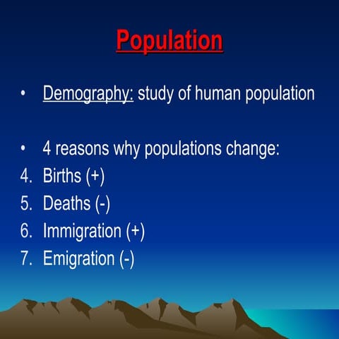 Population | PPT | Medical Health