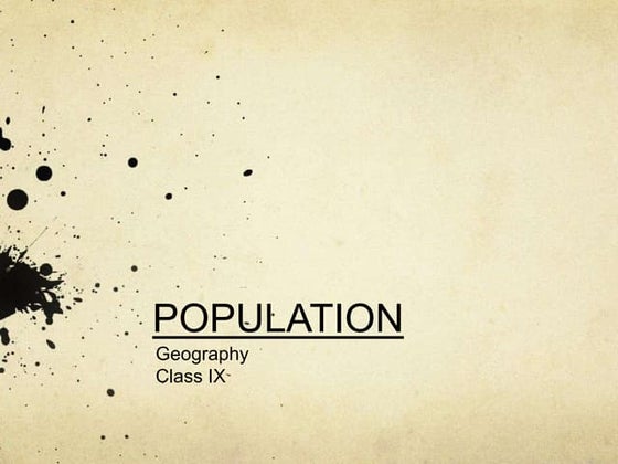 Factors Affecting Population Distribution | PPT