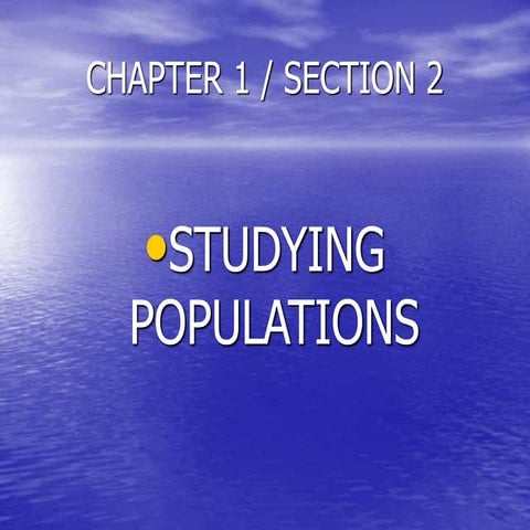 STUDYING POPULATION POWERPOINT PRESENTATION | PPT