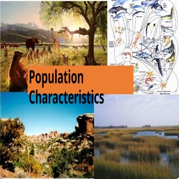 Population Characteristics in brief.pptx | Environment | Science