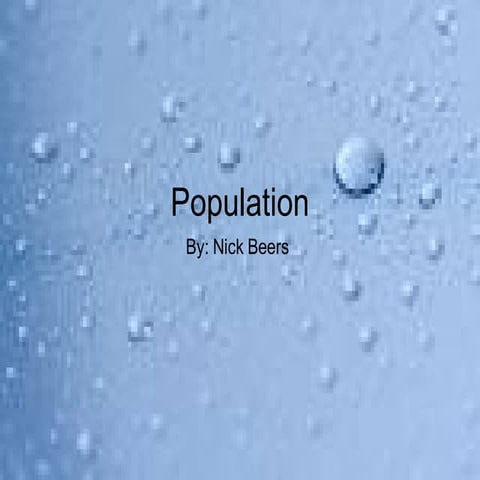 Population Project | PPT