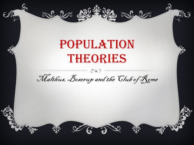 Theories on population | PPTX