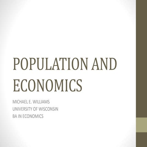 Population and economics | PPTX