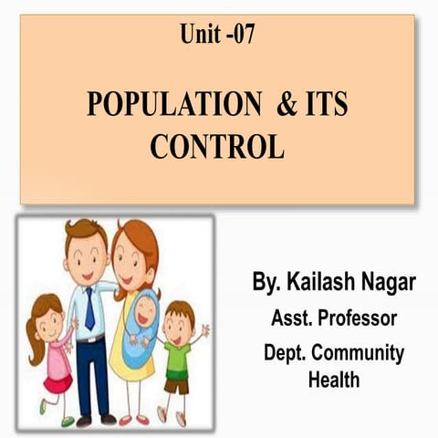 Population and its control kailash | PPTX