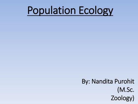Population ecology grade 11 (life-sciences) | PPTX