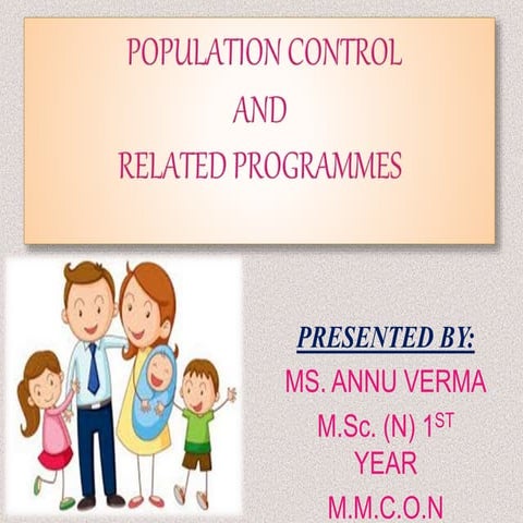 Population Control and Related Health Programmes | PPTX