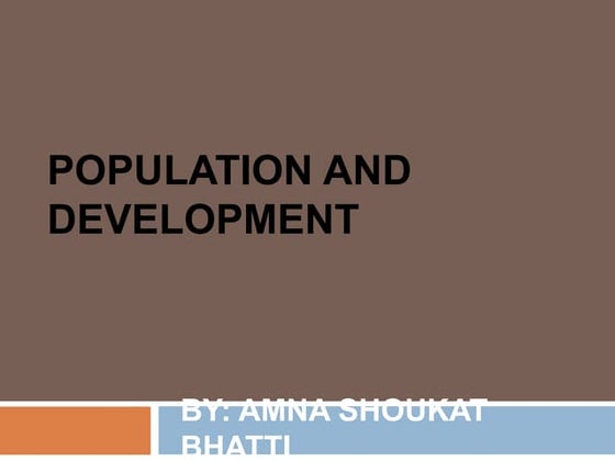 Impact of population growth on national development | PPTX | Economy ...