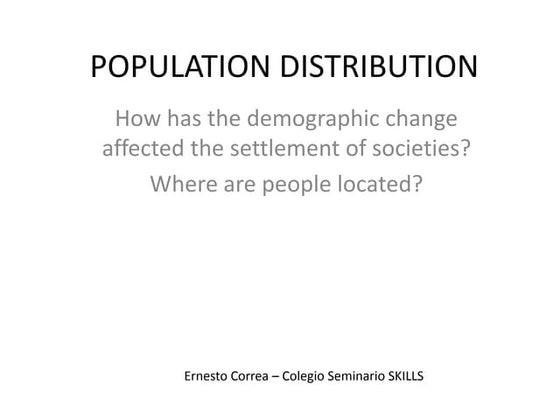 Settlement patterns | PPT