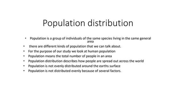 Global Population and Mobility | PPTX