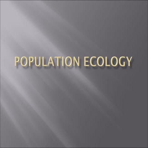 Population ecology | PPT | Science